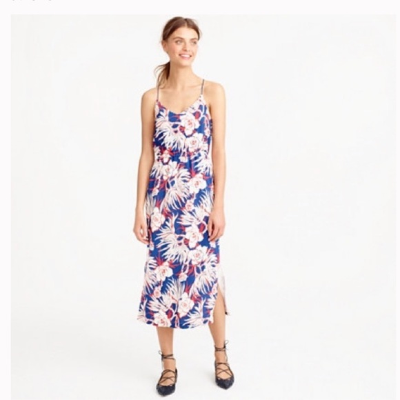 J. Crew | Dresses | Jcrew Carrie Dress In Retro Floral Silk Size 2 ...